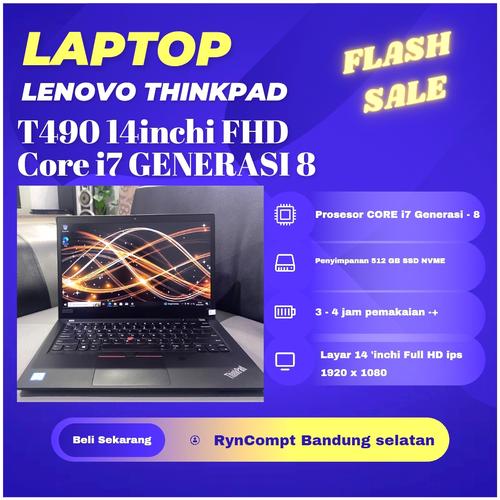 Jual lenovo thinkpad T490 Core i7 RAM 32GB SSD 512GB - 16/256GB - Kab ...