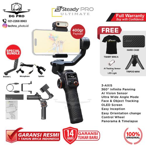 Jual Brica B-Steady PRO Ultimate 3-Axis Gimbal Stabilizer with AI Vision Tracking / BSteady PRO ...