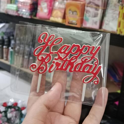 Jual Cake Topper happy birthday warna merah - Kab. Bogor - carenina's ...