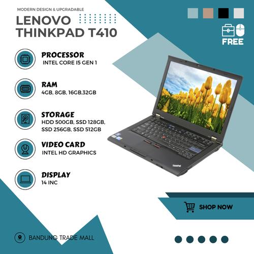 Jual Laptop Lenovo Thinkpad T410 Core i5 RAM 8gb SSD 240 layar 14 inch - RAM 4 SSD 512 - Kota ...