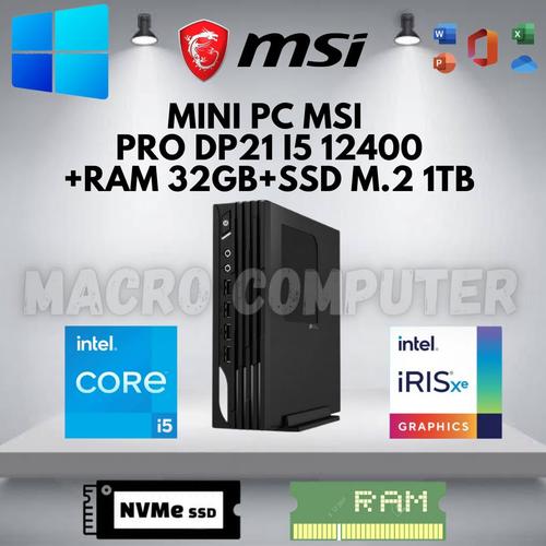 Jual Mini PC MSI Pro Dp21 i5 12400 Win11 - Mini PC Intel i5 12400 - RAM ...