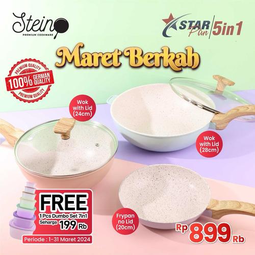 Jual Stein Steincookware Star Pan Starpan 5 in 1 / Stackable Floating ...