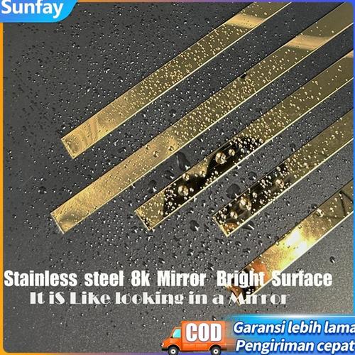 Jual Paling dicari 5M Rol List plat strip mirror gold Wall molding ...