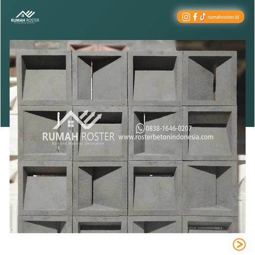 Jual Roster Beton/Roster Modern /Lubang Angin minimalis- Abu Nako (2 ...