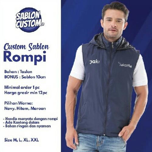 Jual Rompi FREE SABLON / Rompi Taslan / Custom Rompi Satuan/ Rompi ...