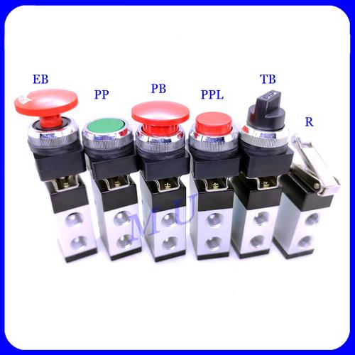 Jual Pneumatic Mechanical Valve MSV98322; 3/2 Way, Roller, Push Button, dll - PB-Push Button ...