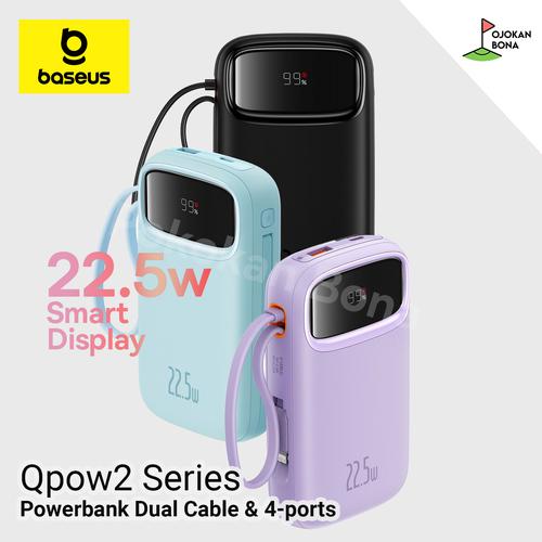 Jual Baseus Qpow2 Dual Cable Digital Display Power Bank 20000mAh 22.5W ...