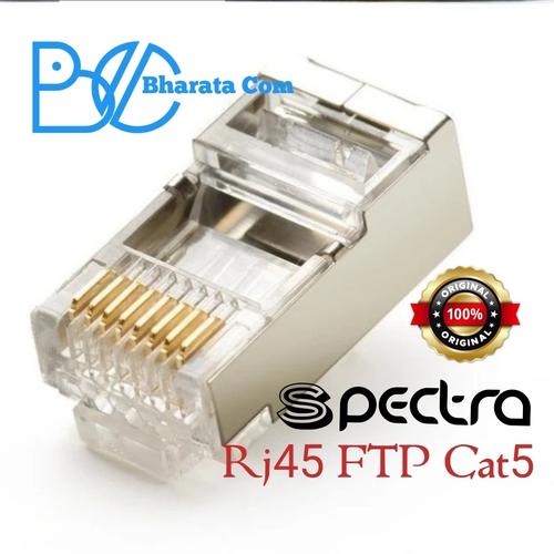 Jual Konektor RJ45 CAT5E FTP Connector CAT 5E Spectra Lan MODULAR ...