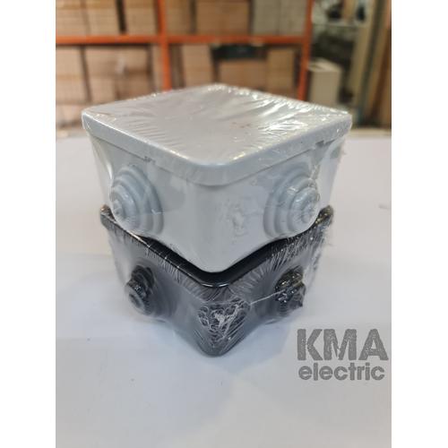 Jual junction box / duradus MG 80x80 4 lubang warna hitam dan abu ...