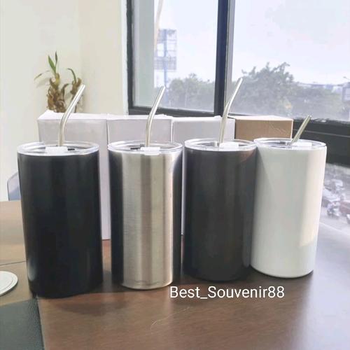 Jual Tumbler Americano POLOS Plus Sedotan Stainless Termos 600ml ...