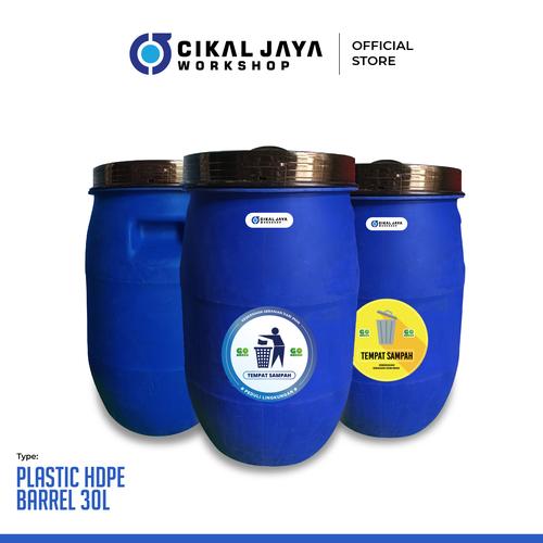 Jual HDPE Trash Bin Barrel 30 Liter/ Tempat Sampah Plastik HDPE Tebal ...