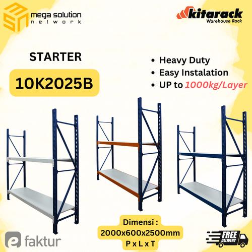 Jual RAK GUDANG STARTER HEAVY DUTY 1000KG/LAYER TINGGI 2,5M PANJANG 2M ...