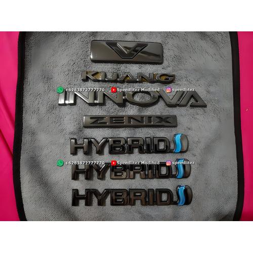 Jual Logo Emblem Black Chrome Tulisan Toyota Zenix + Innova + V ...
