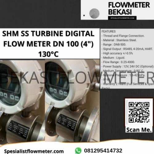 Jual SHM SS TURBINE DIGITAL FLOWMETER DN 100 (4 INCH") Tempt 130°C ...