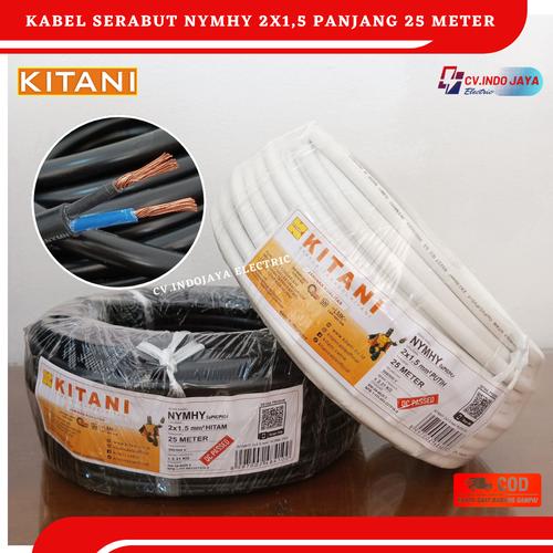 Jual Kabel serabut 2 X 1,5 panjang 25 meter kabel listrik tembaga KITANI - Putih - Kab. Banyumas ...