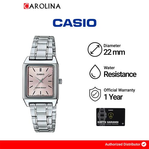 Promo Jam Tangan Wanita Casio General LTP-V007D-4E Tank Pink Dial ...