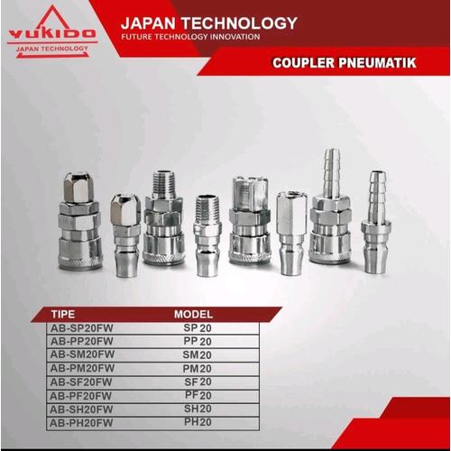 Jual QUICK COUPLER 20SP FEMALE COUPLER SELANG RECOUIL KOMPRESOR YUKIDO ...