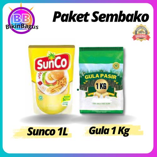 Promo Sunco 1L Gula pasir 1 Kg Paket sembako sesuai kebutuhan anda ...