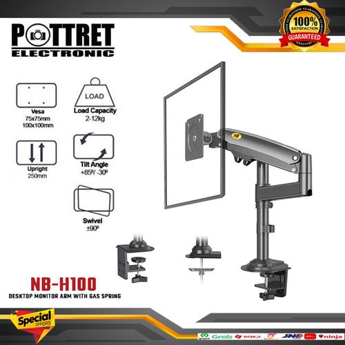 Jual NB H100 h 100 17" - 34" GAS STRUT MONITOR LED LCD ARM NORTH BAYOU ...