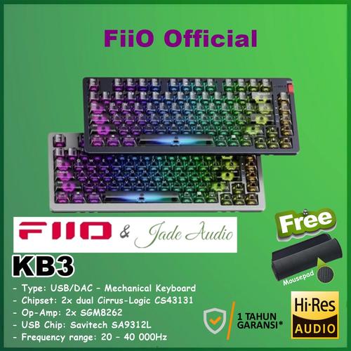 Promo FiiO KB3 KB-3 Hi-Fi HiFi Audio Mechanical Keyboard Cicil 0% 3x ...