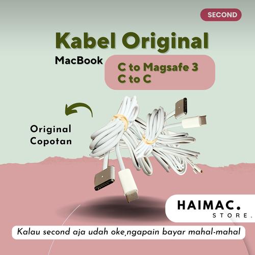 Jual Kabel MacBook Original USB Type C to Magsafe 3 Second Cable 140 W 16" - C to Magsafe 3 ...