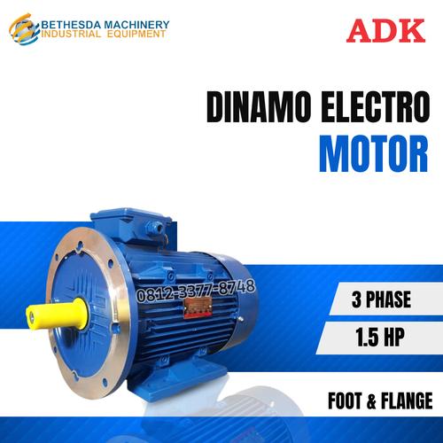 Jual Motor Dinamo ADK 3 Phase 1.5 HP / 1.1 Kw b35 dinamo Motor 1000 RPM ...