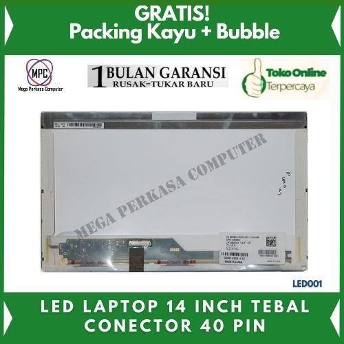 Jual LED 14 INCH TEBAL 40 PIN LED TOSHIBA C600 C640 C645 L600 L640 L645 ...