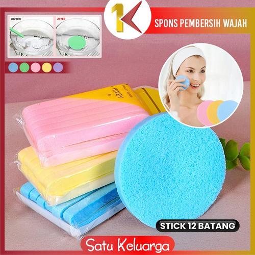 Promo SK-K170 Spon Cuci Muka Sponge Stick 12 Batang / Spons Kentang ...