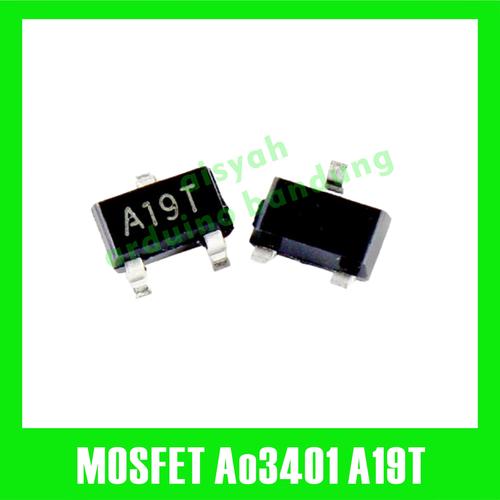 Promo MOSFET AO3401 SOT-23 A19T 3401 MOSFETs P Channel SMD - Kota Bandung - aisyah arduino ...