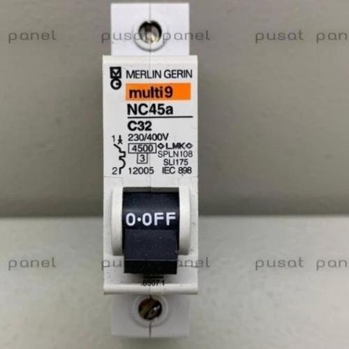 Jual MCB 1P 32A Merlin Gerin Multi9 NC45a 1 Phase C32 Haigh kualitas bagus - Jakarta Barat ...