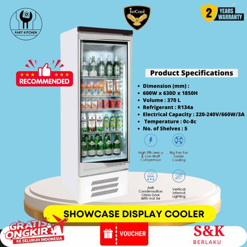 Jual Jetcool Upright Chiller Showcase Display Cooler CK-JC370 Glass ...