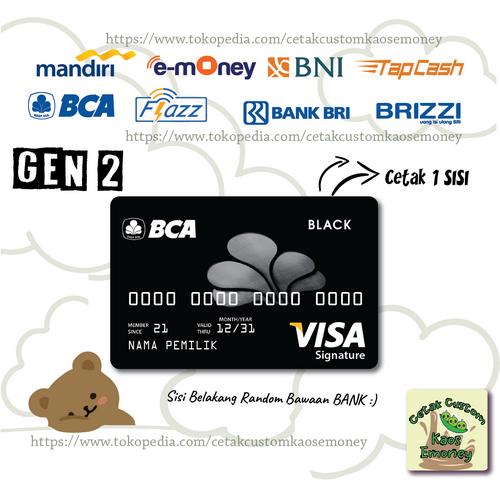 Jual KARTU EMONEY BCA BLACK VISA SIGNATURE MANDIRI BRI BNI BCA - 1 SISI ...