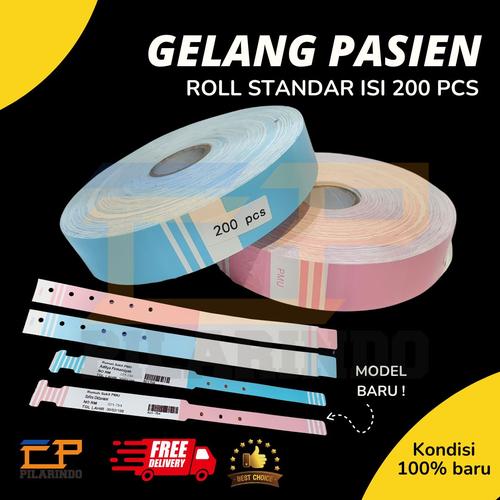 Jual Gelang Pasien Roll Dewasa Standar / Langsung Cetak / Direct Print ...