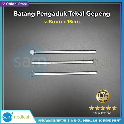 Jual Batang Pengaduk Kaca / Spatula Kaca / Glass Rod Stirrer - GEPENG ...