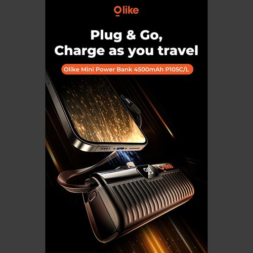 Jual P105C Olike 4,500mAh Type-C Fast Charging 10.5W Mini Power Bank ...