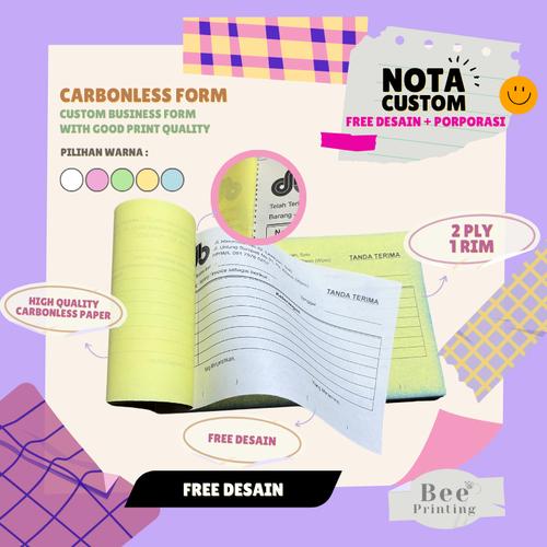 Jual CETAK NOTA ( BON KWITANSI ) CUSTOM 2 PLY 1 RIM NCR | FREE DESAIN ...