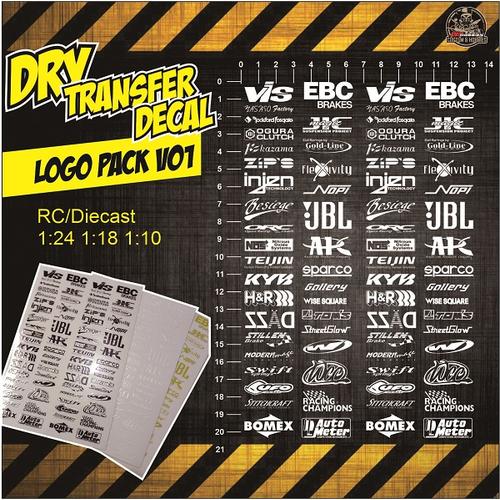 Jual sticker decal rc drift dry transfer logo pack v01 - Putih - Kab ...