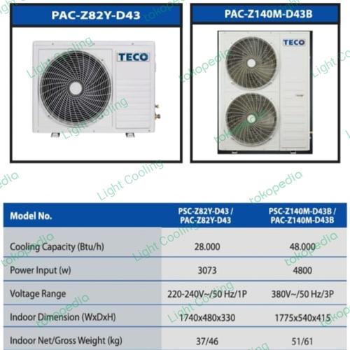 Jual ac outdoor 3pk Teco ac 3pk Outdoor 3phase free ongkir jabodetabek ...