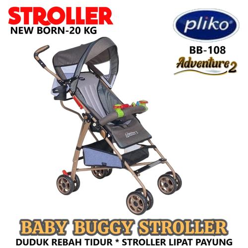 Jual Pliko PK108 Adventure-2 Buggy Baby Stroller 3 Posisi New Born-3 ...