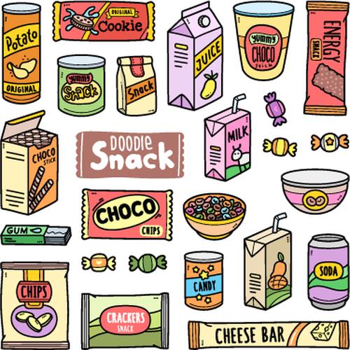 Jual Sticker Makanan Sticker Sheet Sticker Snack Sticker Tempel - Kota ...