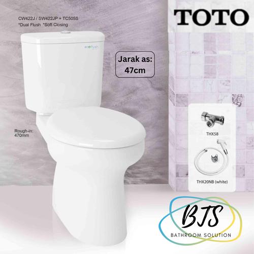 Jual Paket Lengkap Kloset/Closet TOTO CW422J/ CW 422J/ THX58/ THX20NBW ...