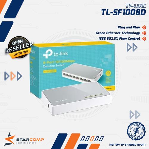Jual TP-Link TL-SF1008D 8-Port 10/100Mbps Desktop Switch - Kab. Sleman ...