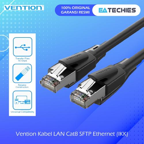 Jual Vention Kabel Lan Cat8 RJ45 Gaming Ethernet SFTP 4 Gigabit Cat.8 ...