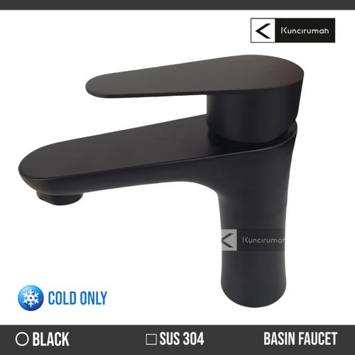 Jual Kran wastafel hitam dingin faucet black / Keran air ledeng ...