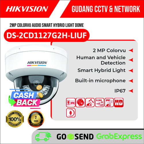 Jual HIKVISION DS-2CD1127G2H-LIUF 2MP ColorVu Audio Smart Hybrid Light Dome - Kota Bandung ...