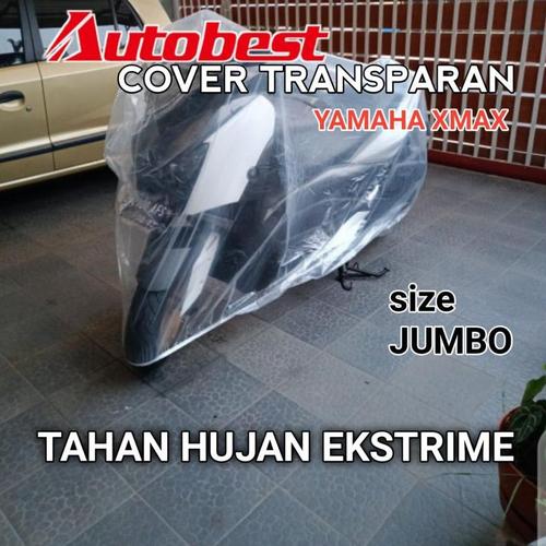 Jual Sarung motor Cover Transparan Waterproof UKURAN JUMBO - Transparan ...