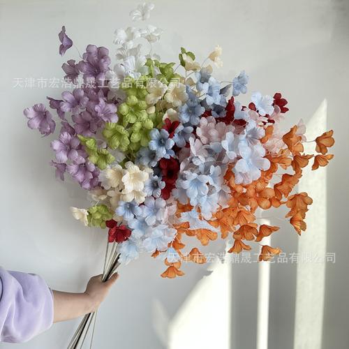 Jual Bunga Cherry Terompet Artificial/Bunga Dekorasi - sky blue - Kota ...