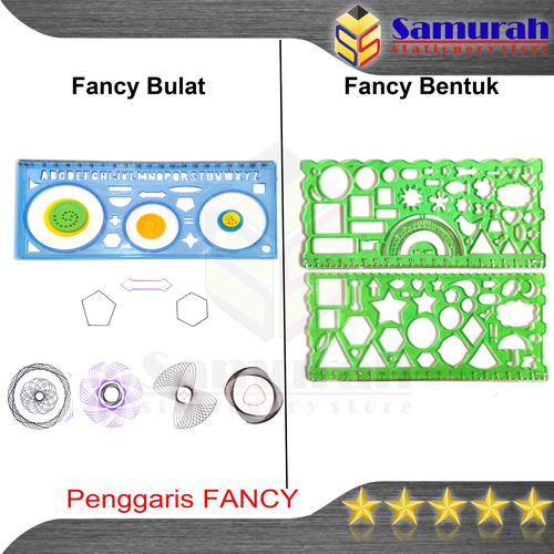 Jual Penggaris Fancy Bentuk - Pola Lingkaran Bulat Geometri / Garisan ...