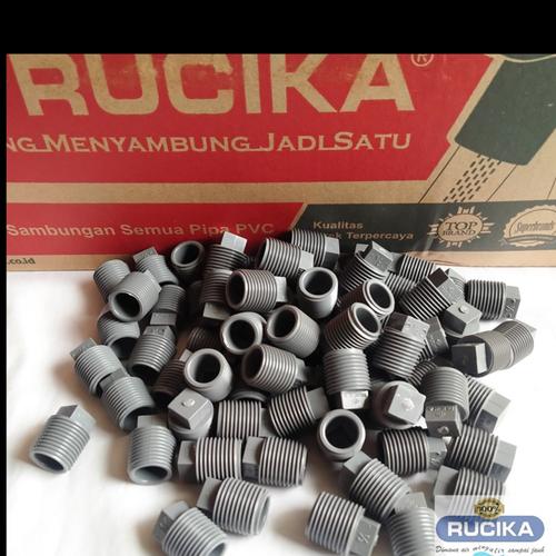 Jual Plug Flug Fluk Tutup Dop Fitting Pipa Drat Luar AW PVC 1/2 inch ...