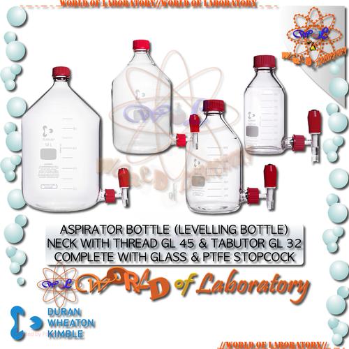 Jual DURAN Aspirator Bottle with Neck GL45, PTFE Stopcock & PBT Stopper ...